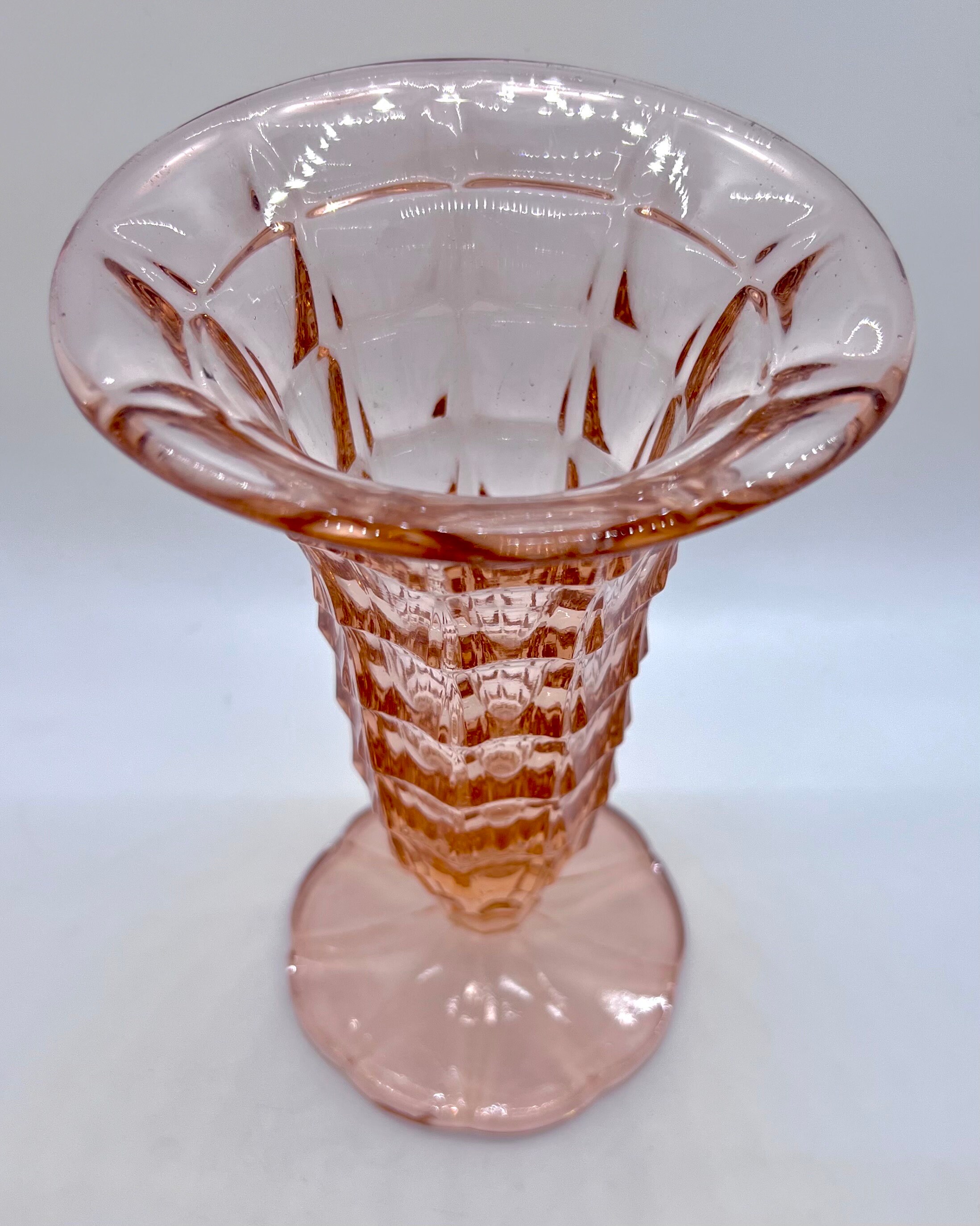 VINTAGE GLASS VASE Vintage Depression Glass Vase Vintage - Etsy