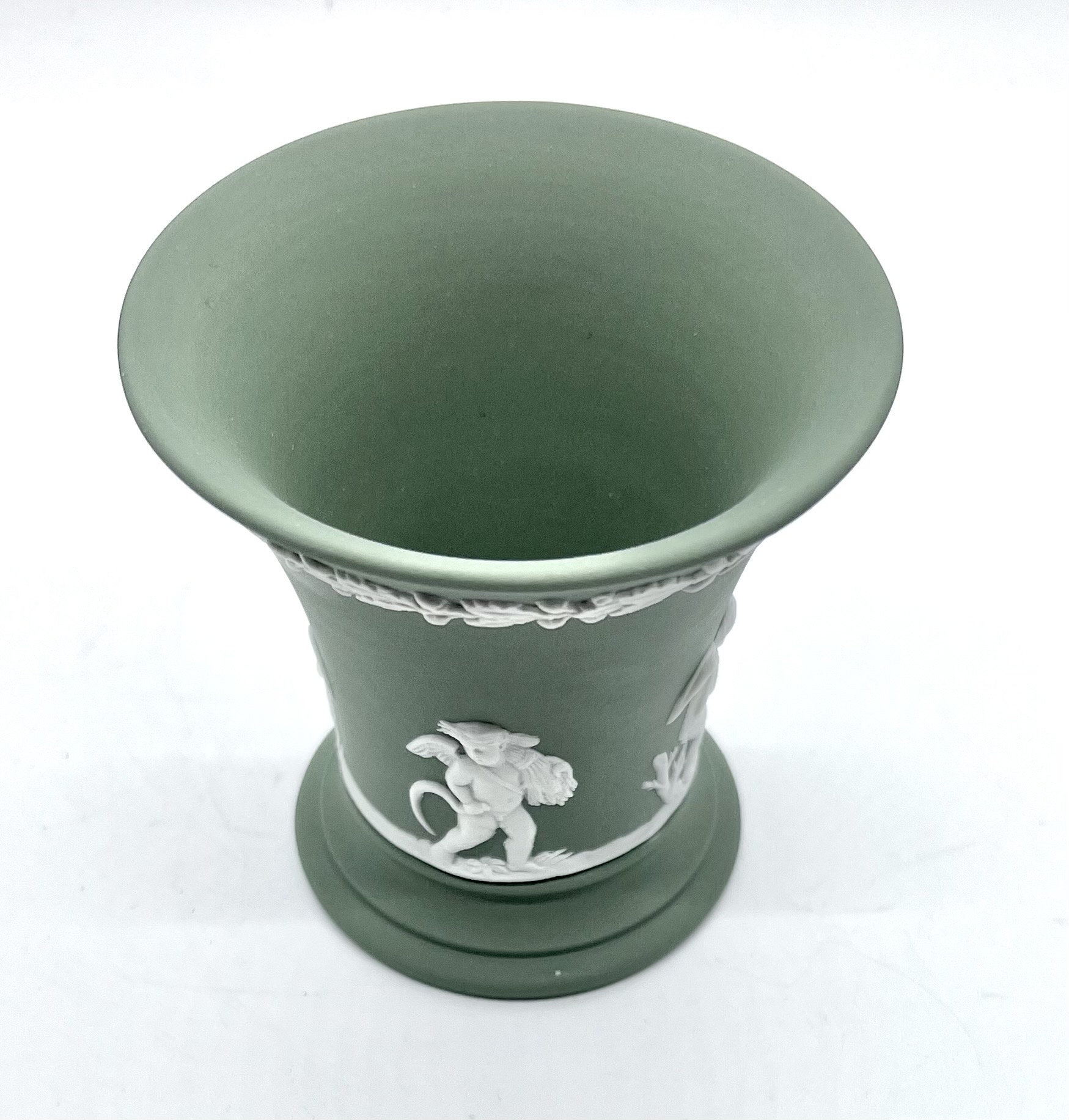 Wedgwood Jasperware Vase Vintage Wedgwood Vase Green Jasperware Vase ...