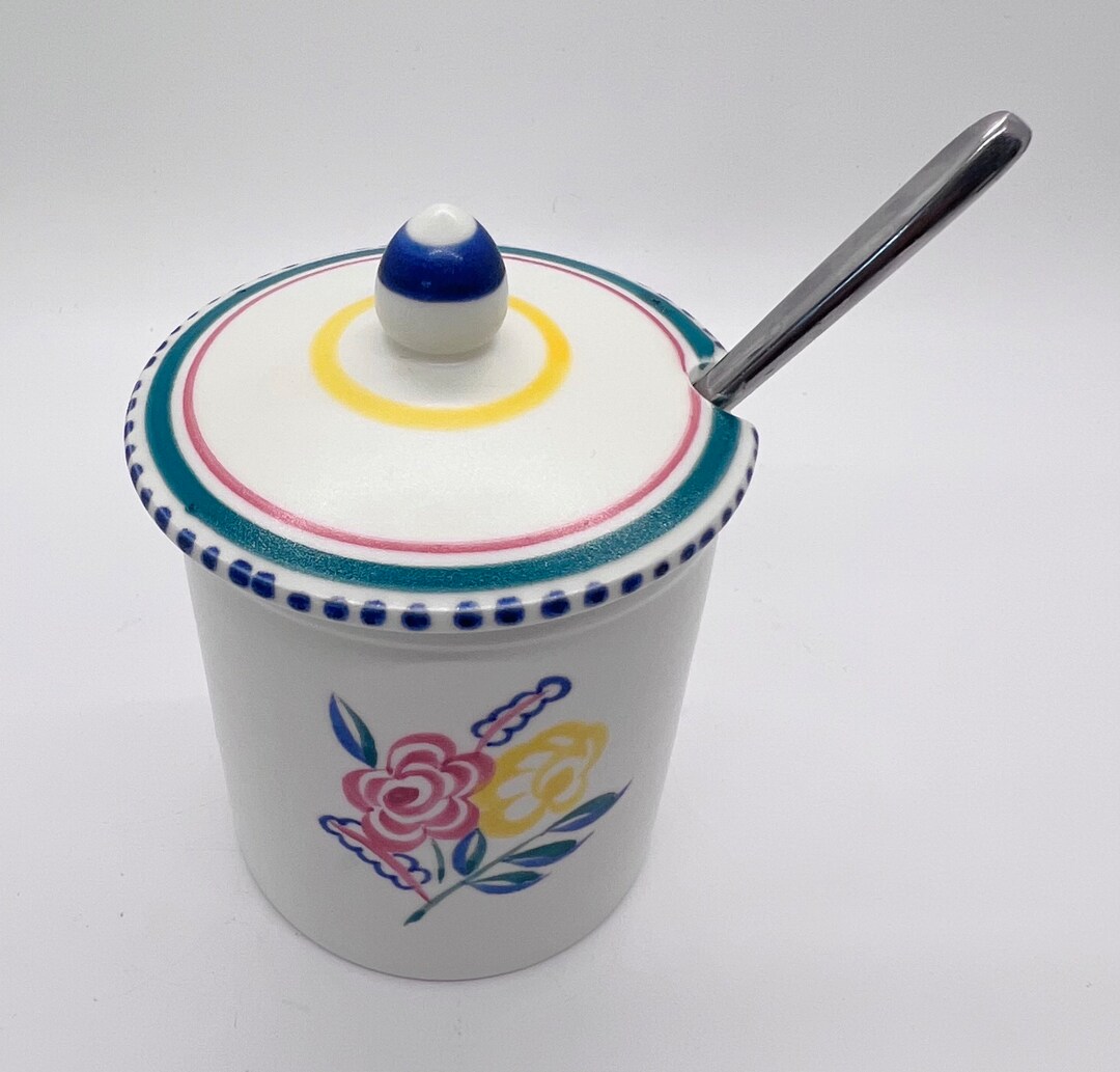 Antique Poole Pottery Preserves Pot | Vintage Lidded Jam Pot, English ...