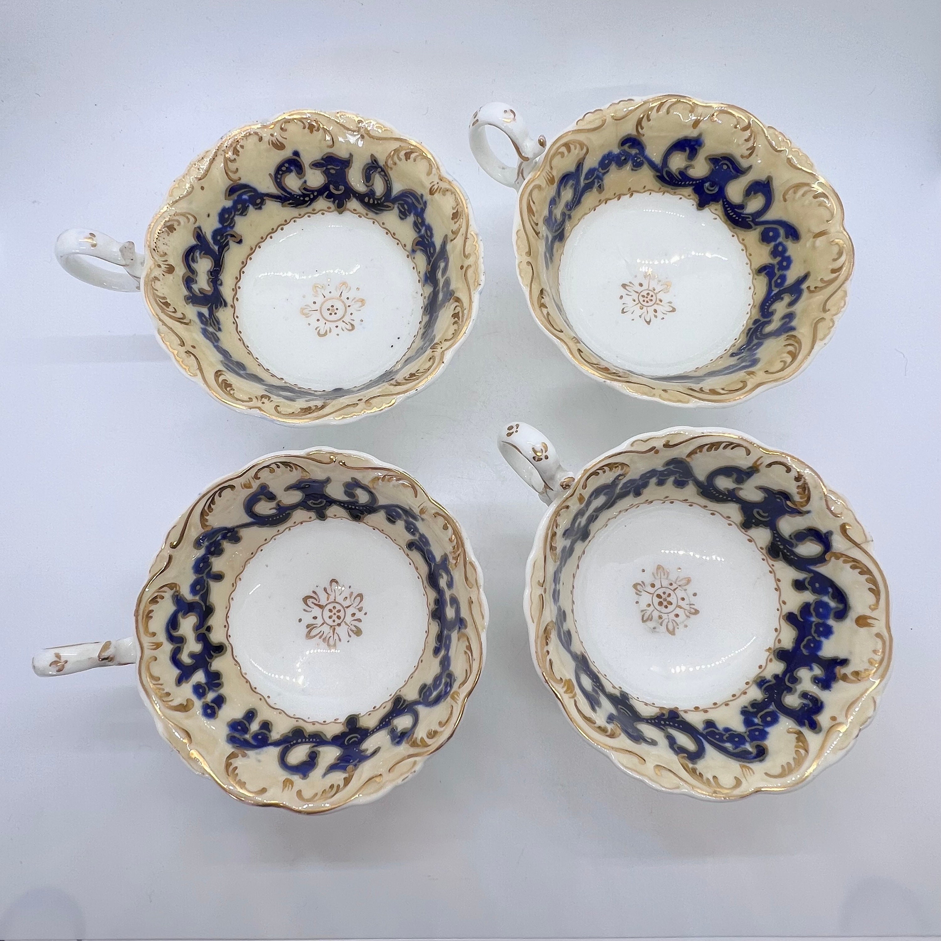 ANTIQUE TEA Set Antique Cup & Saucer 4 Antique Tea Cups and Saucers ...