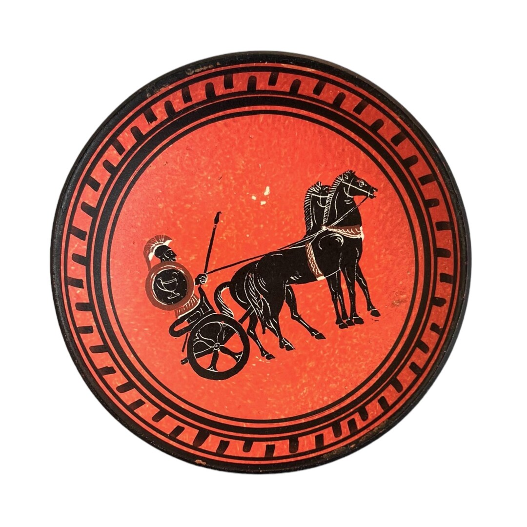 Vintage Greek Mythology Trojan War Archilles Small Plate Circa 60s ...