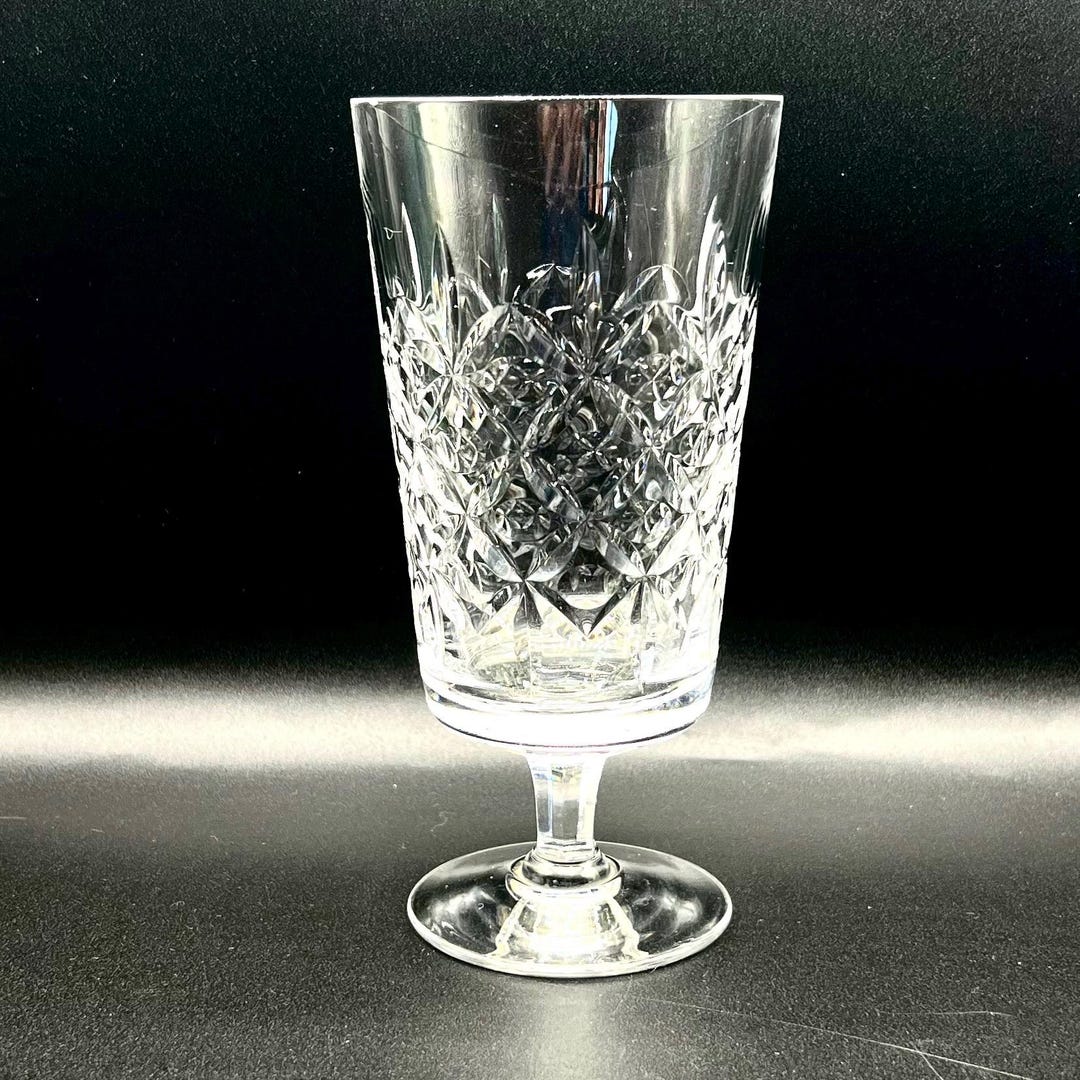 Vintage Cut Crystal Large Wine Goblet Glass or Vase, Height 17.5cm - Etsy