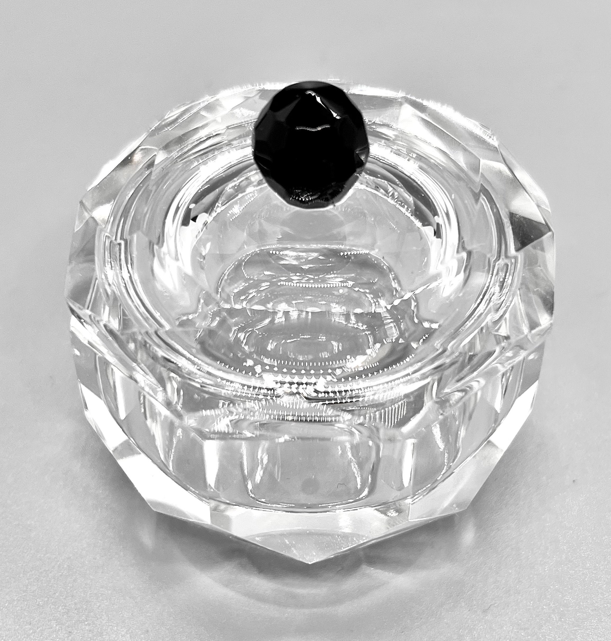 Vintage Crystal Lidded Box Vintage Crystal Jewelry Box Small Crystal ...