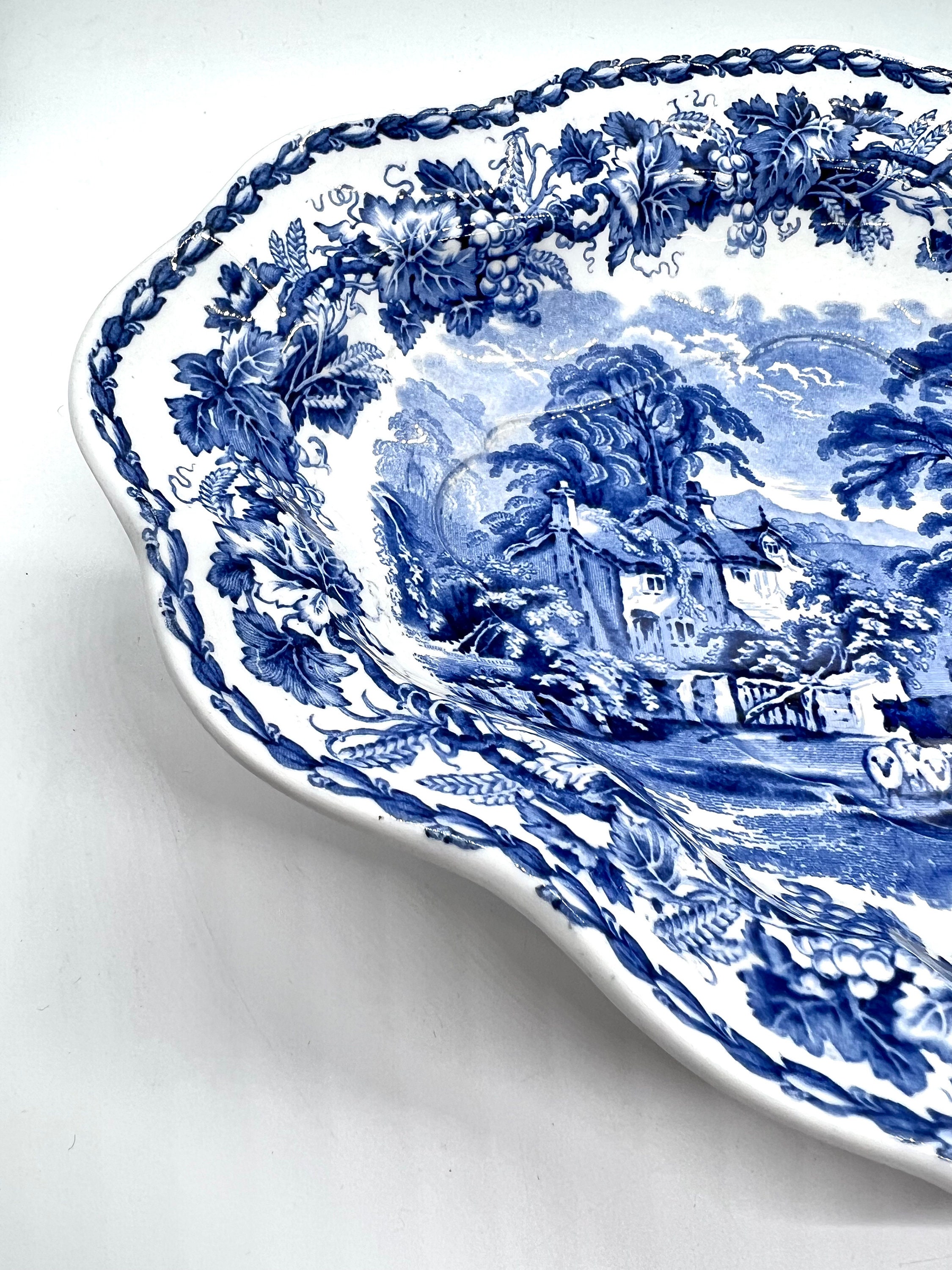 Antique Blue and White Plate Antique Booths Serving Plate Antique ...