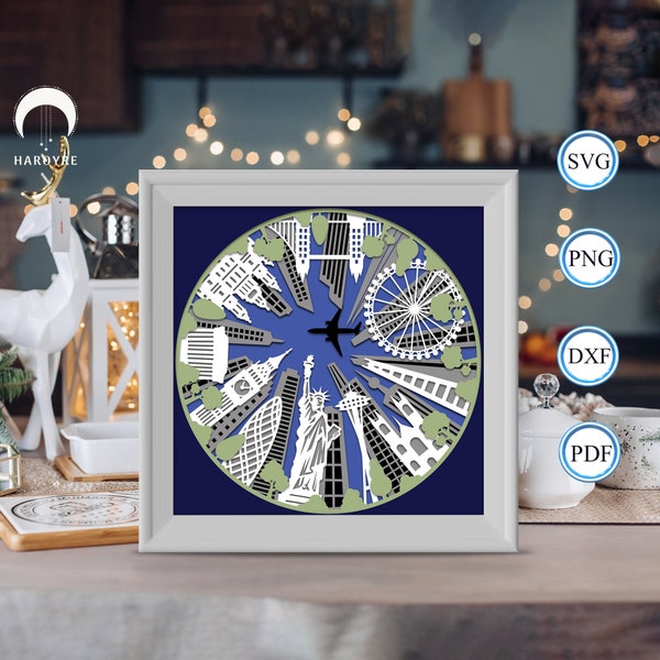 3d Shadow Box Svg - Etsy