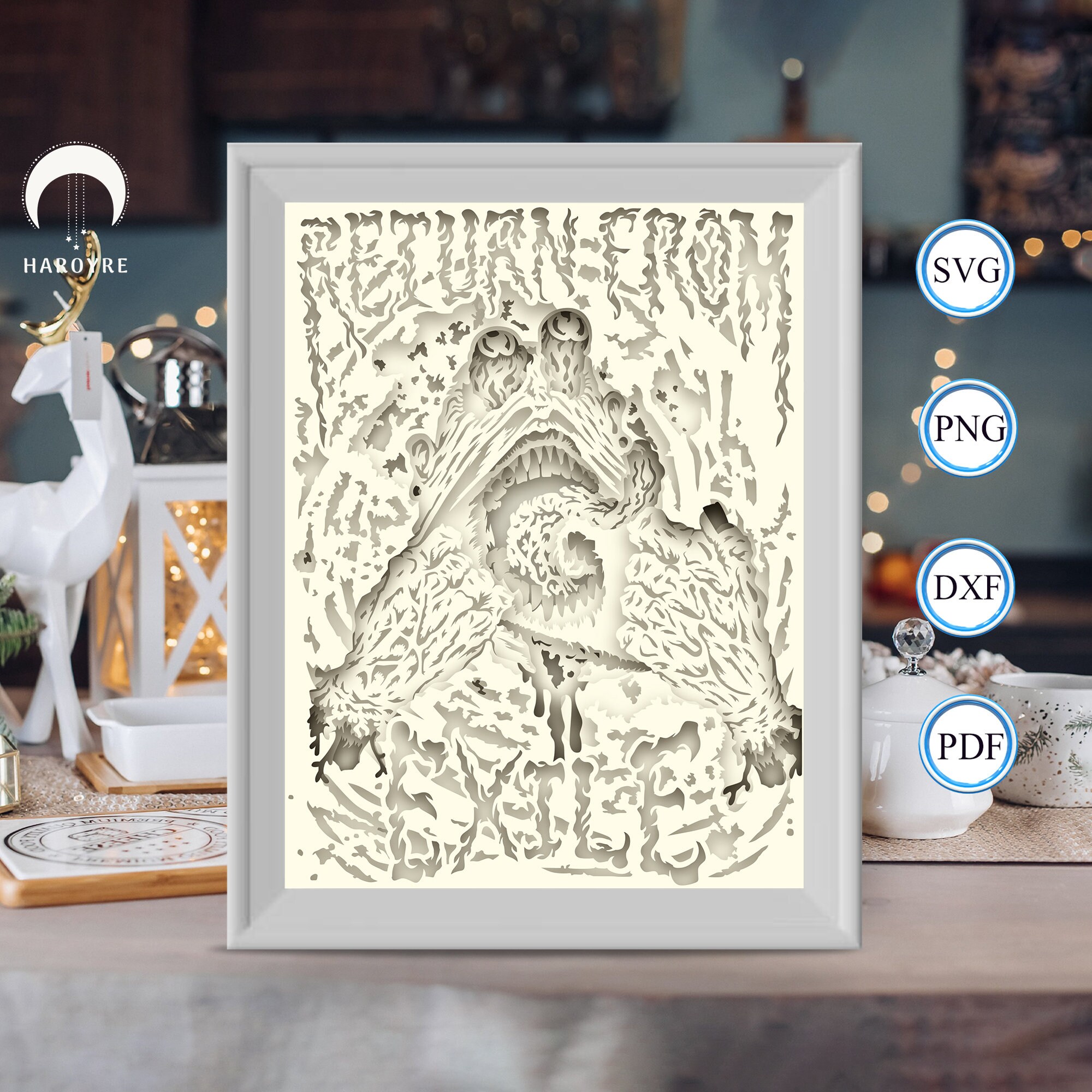 Return From Exile Shadow Box Svg Halloween Paper Cut Light - Etsy