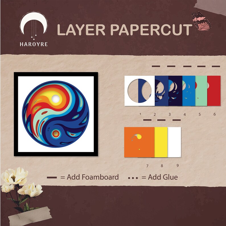 Yin Yang Shadow Box Svg Yin Yang Paper Cut Light Box Shadow - Etsy ...