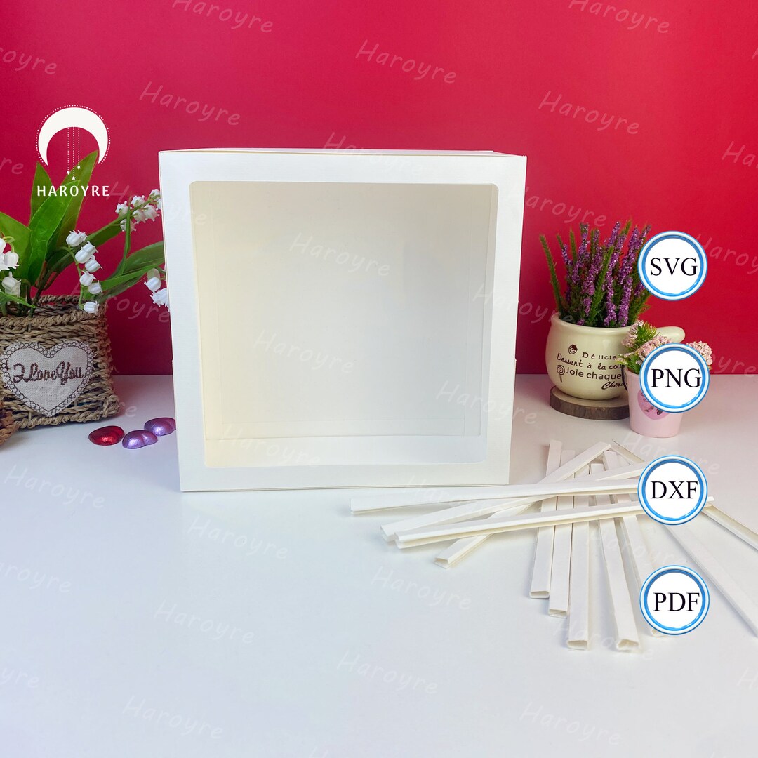 Cardstock Frame Digital File DIY for Square Box, Shadow Box, 3D Light ...