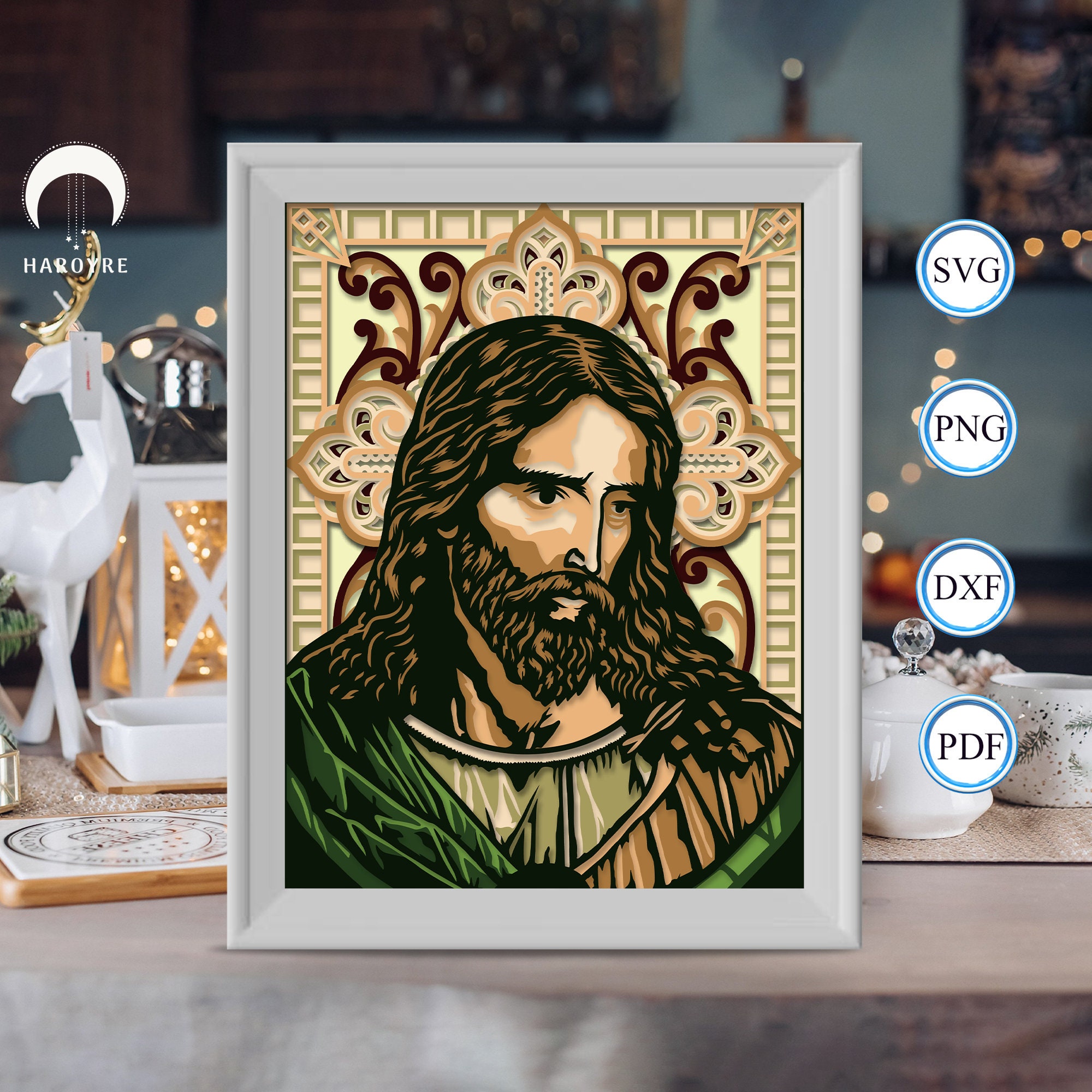Jesus Shadow Box Svg Jesus Paper Cut Light Box Shadow Box - Etsy Canada