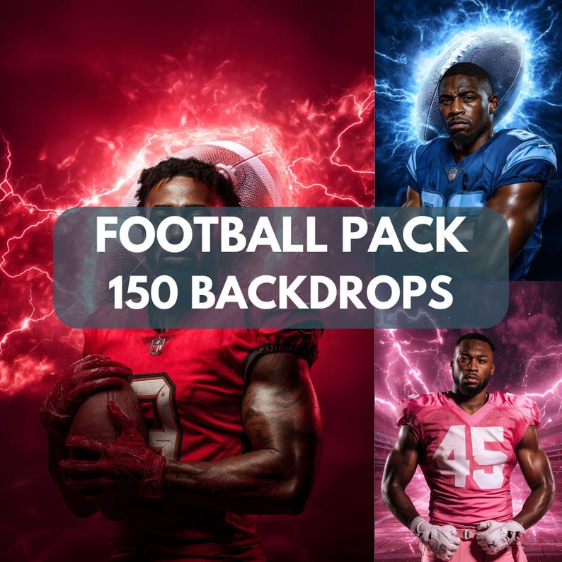 150 American Football Backdrop Overlays Pack - Etsy