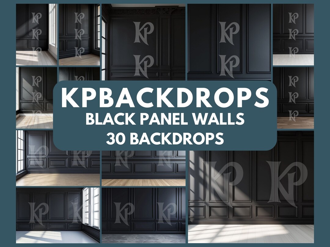 Black Panel Wall Backdrop, Maternity Digital Backdrops, Studio Backdrop ...