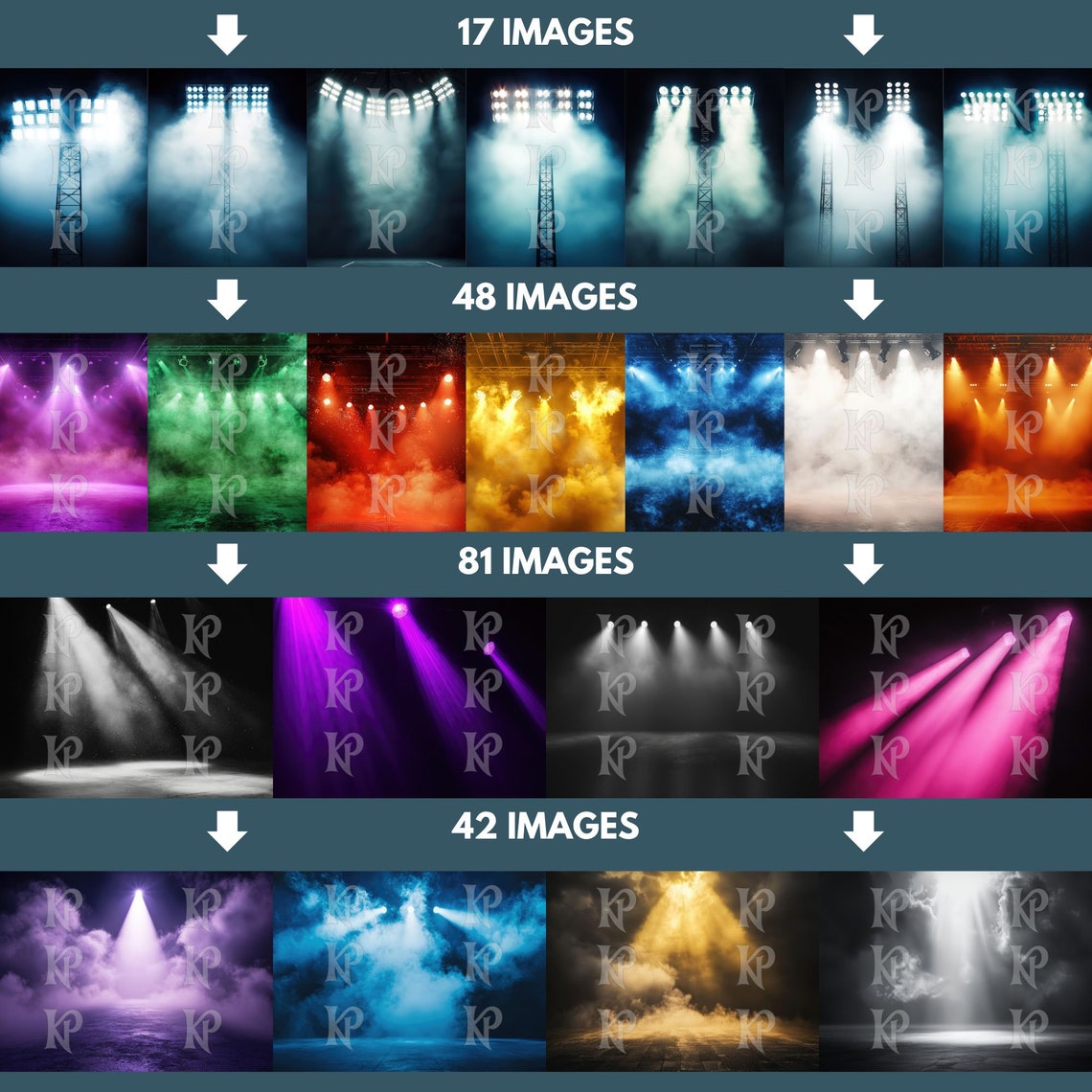 2600 Lights Background Overlays Mega Bundle for Sports, Stage Rays ...
