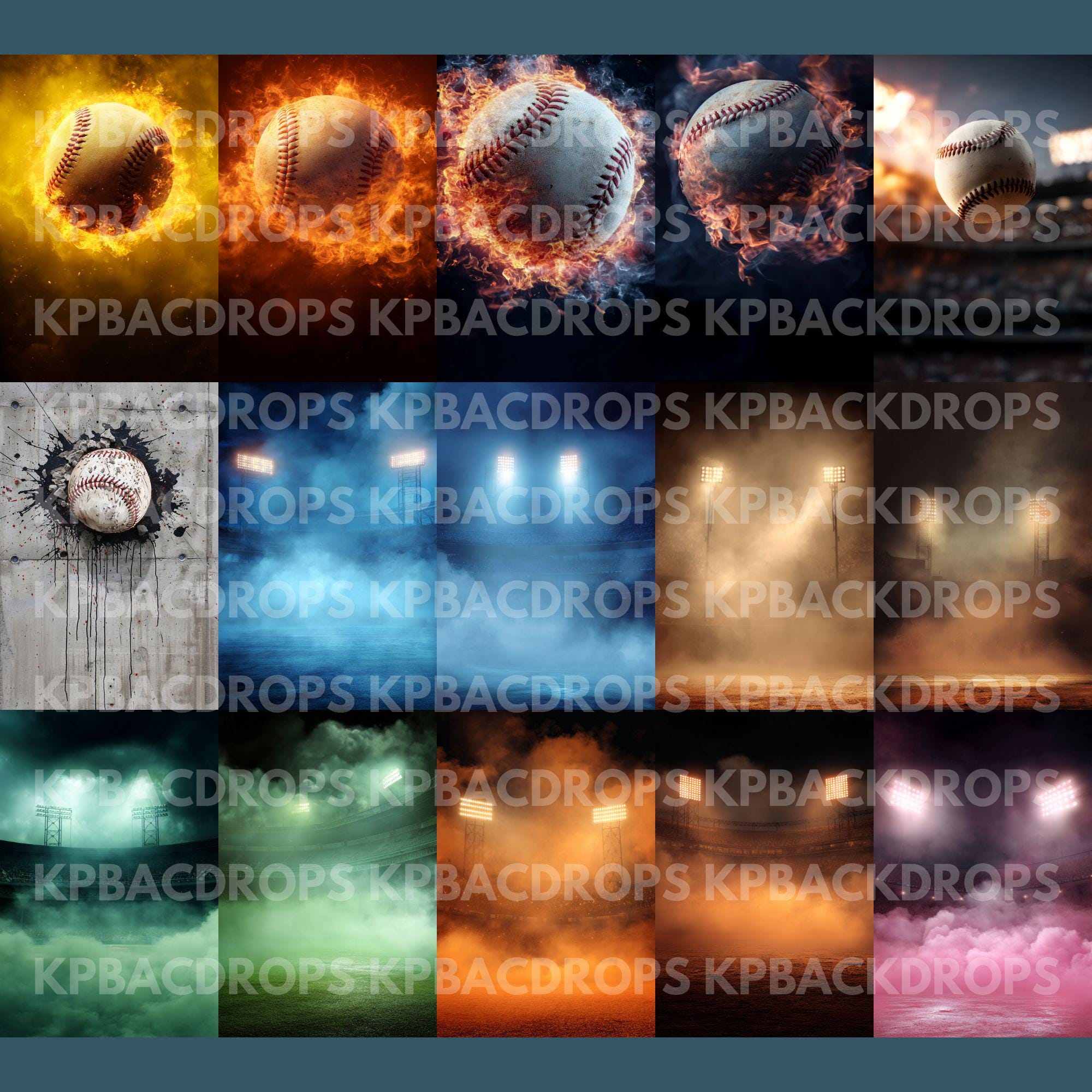 150 Baseball Backdrop Overlays Pack - Etsy