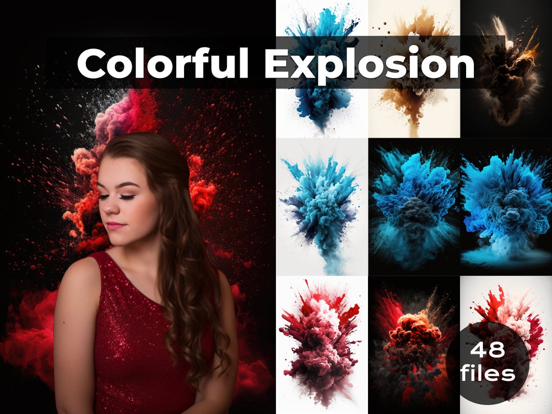 Colorful Explosion Backdrop, Colorful Skinny Canva, Maternity Backdrop ...
