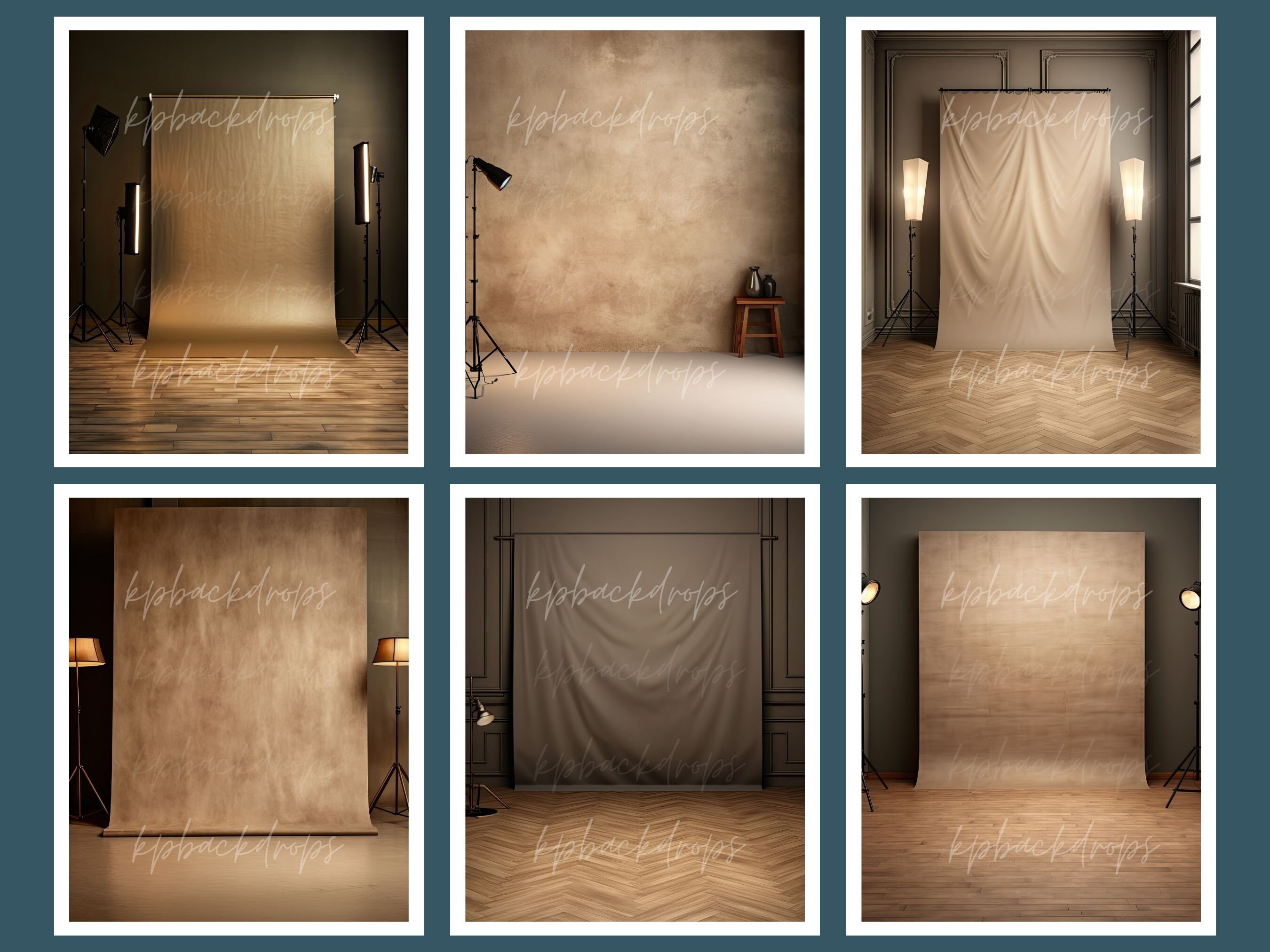 Dark Beige Studio Wall Backdrop, Maternity Digital Backdrops, Studio ...