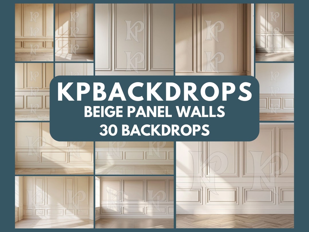 Beige Panel Wall Backdrop, Maternity Digital Backdrops, Studio Backdrop ...