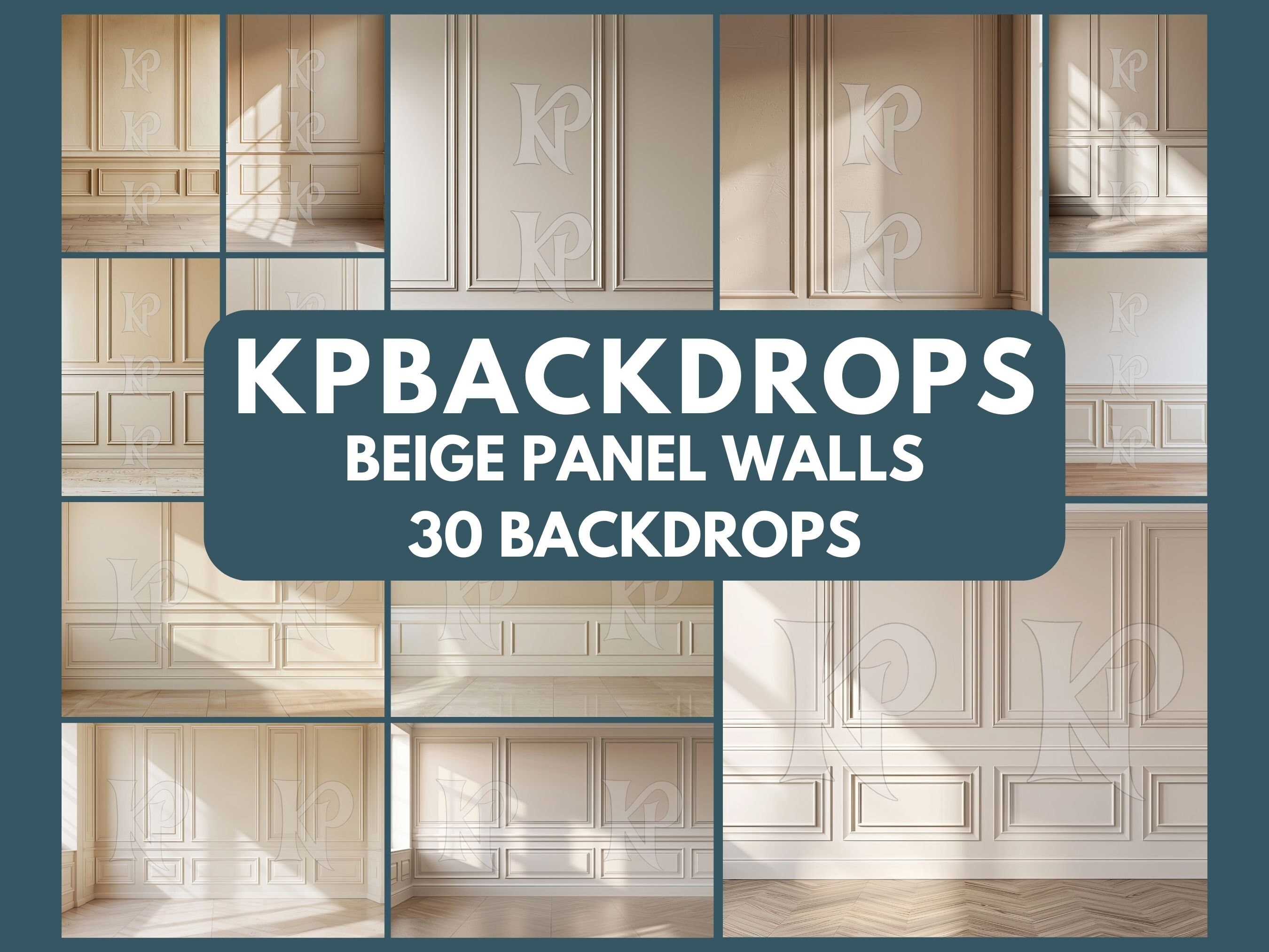 Beige Panel Wall Backdrop, Maternity Digital Backdrops, Studio Backdrop ...