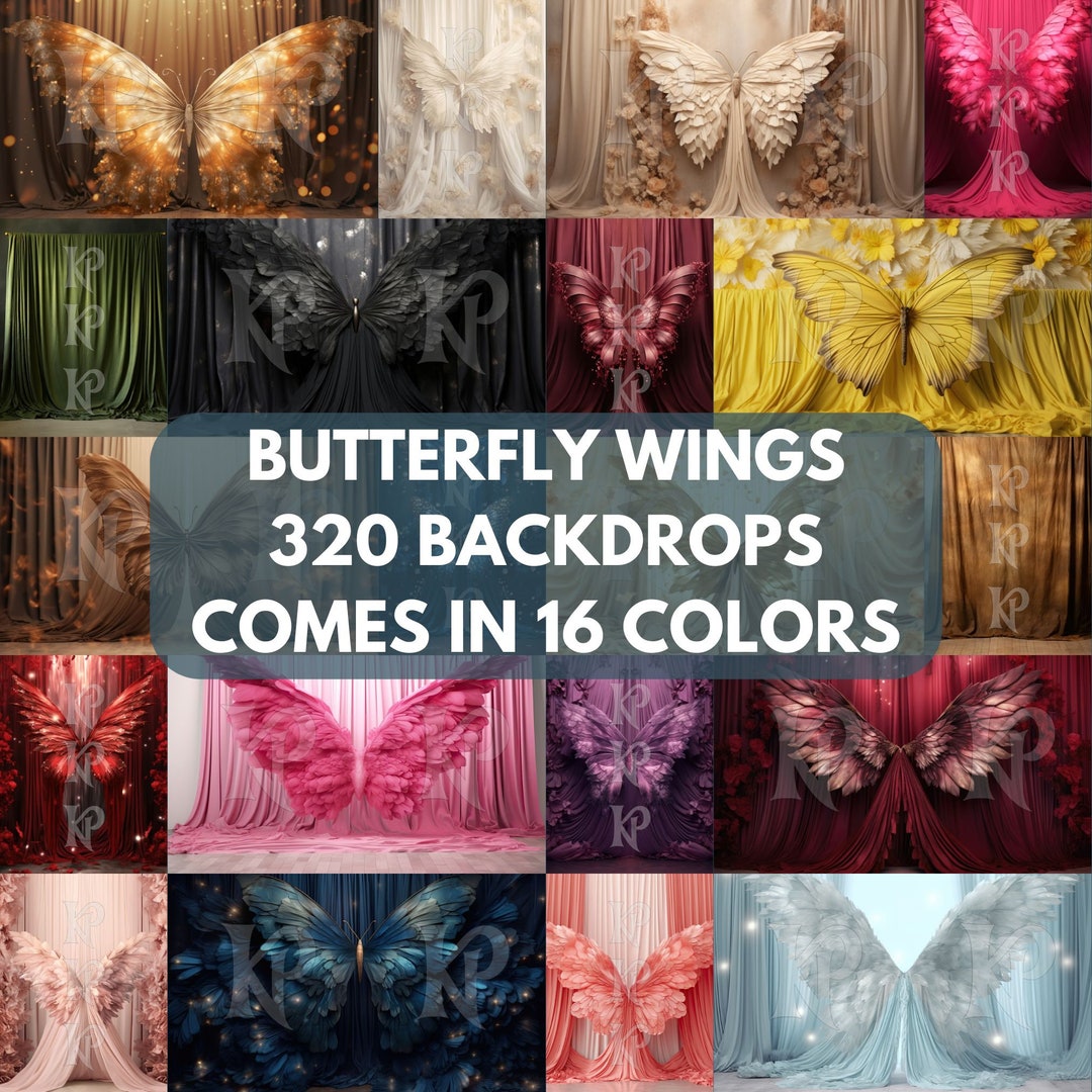 Butterfly Wings Digital Backdrops, Maternity Backdrop Overlay, Studio ...