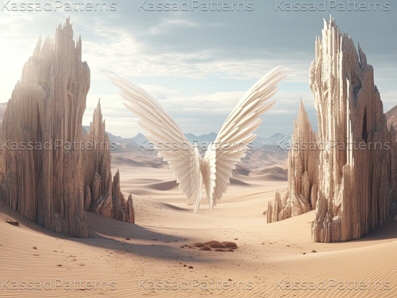 Desert Angel Wings Digital Backdrops, Maternity Backdrop Overlays ...