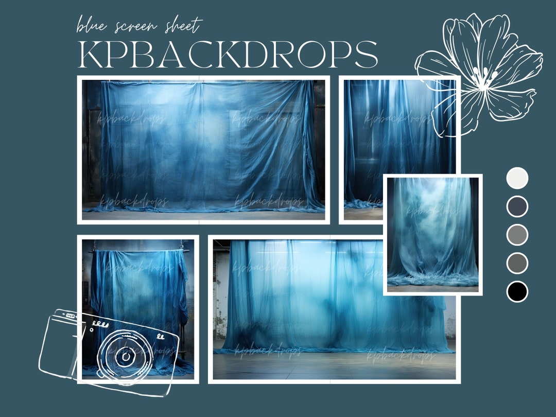 Blue Screen Sheet Maternity Digital Backdrops Studio - Etsy