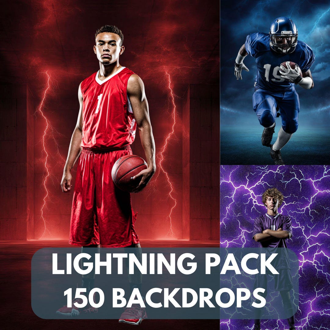 150 Sport Lightning Backdrop Overlays Pack - Etsy