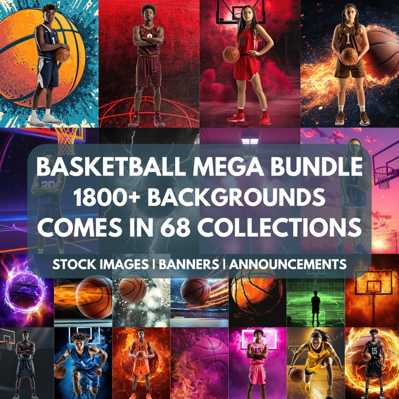 Basketball Backdrop - Etsy