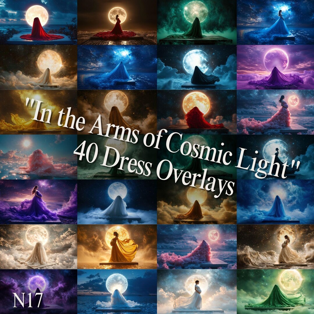 Moon Light & Maternity Dress Background, Digital Dress Overlays ...