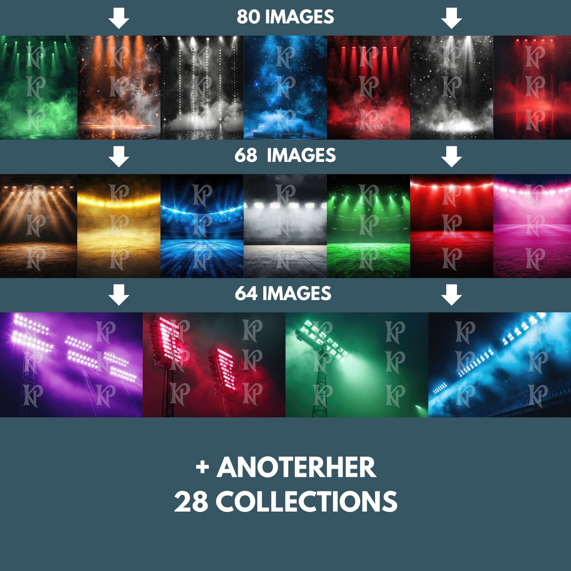 2600 Lights Background Overlays Mega Bundle for Sports, Stage Rays ...