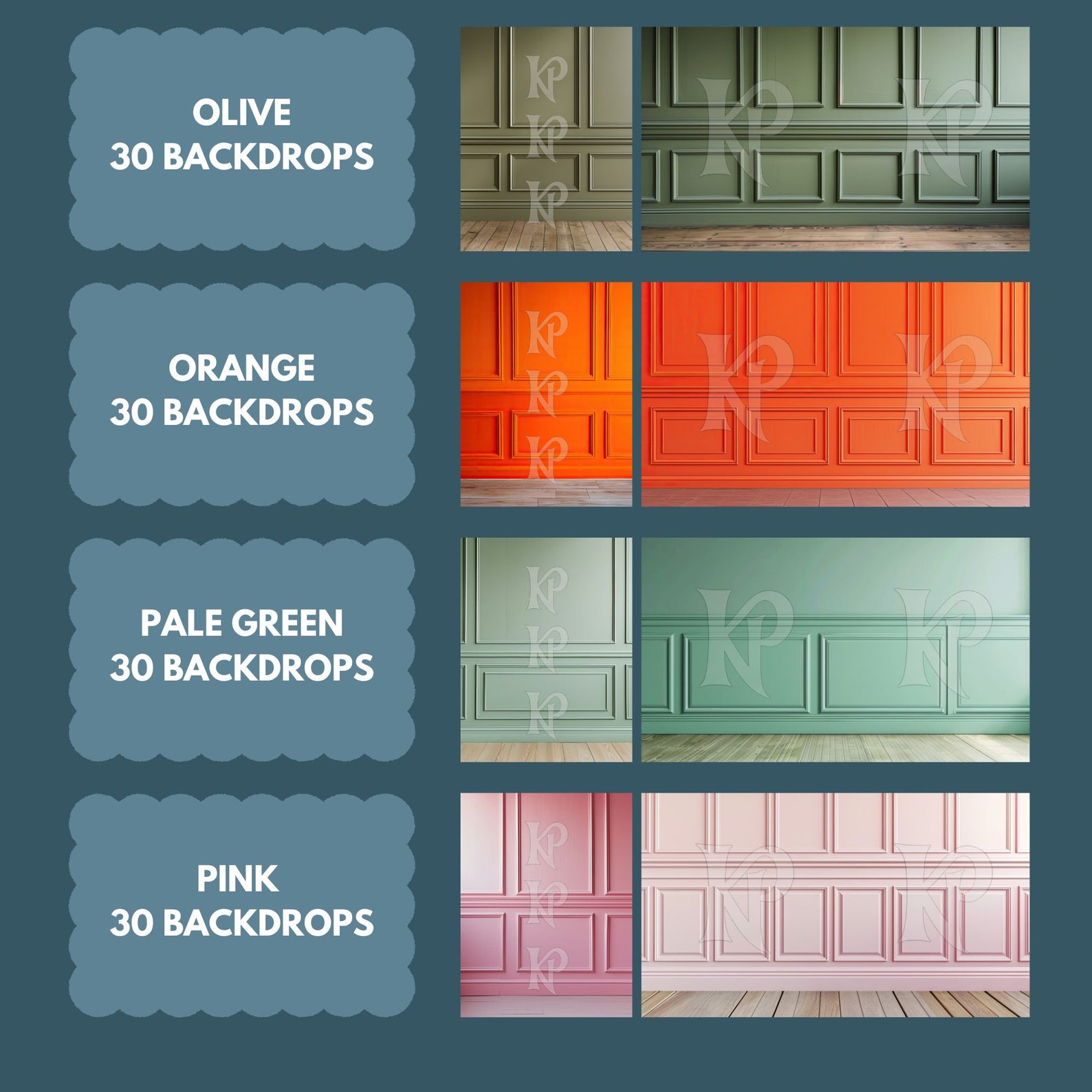 23 Colors Panel Wall Backdrop, Maternity Digital Backdrops, Studio ...