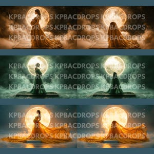 Moon Light & Maternity Dress Background, Digital Dress Overlays ...