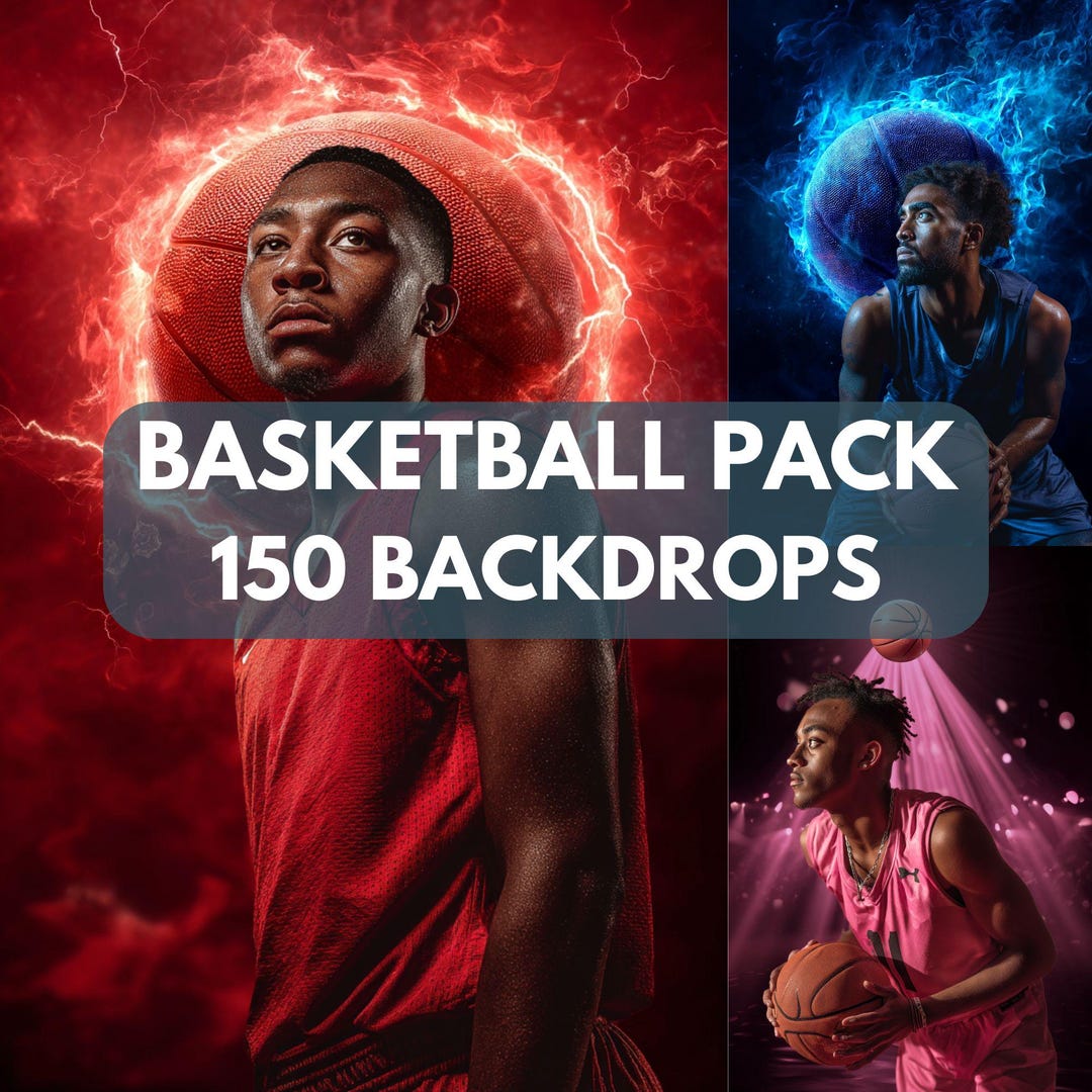 150 Basketball Backdrop Overlays Pack - Etsy
