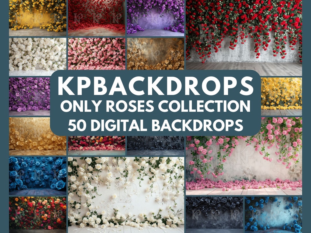 Only Roses Collection Digital Backdrop, Maternity Photo Backdrop ...