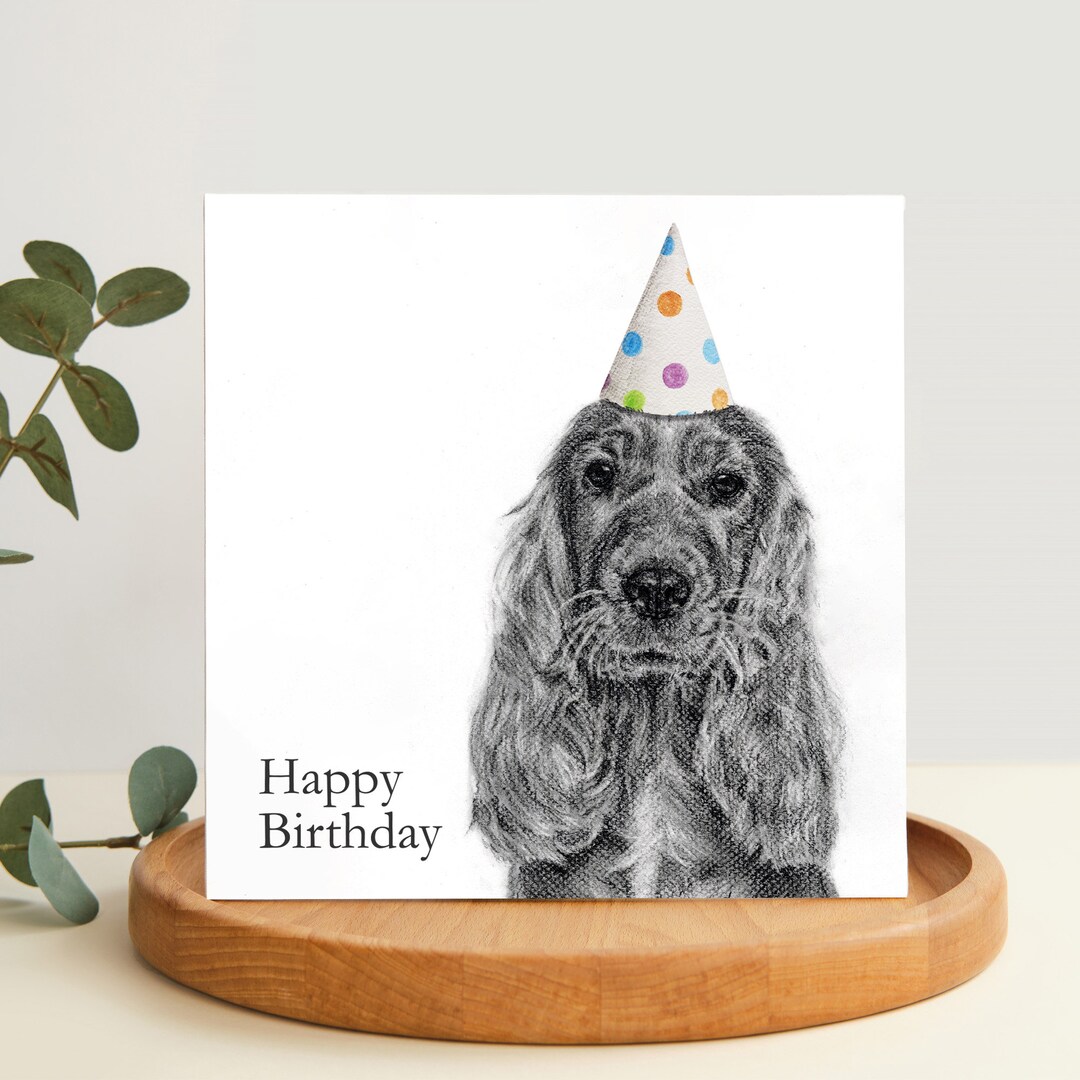 Cocker Spaniel Birthday Card - Etsy