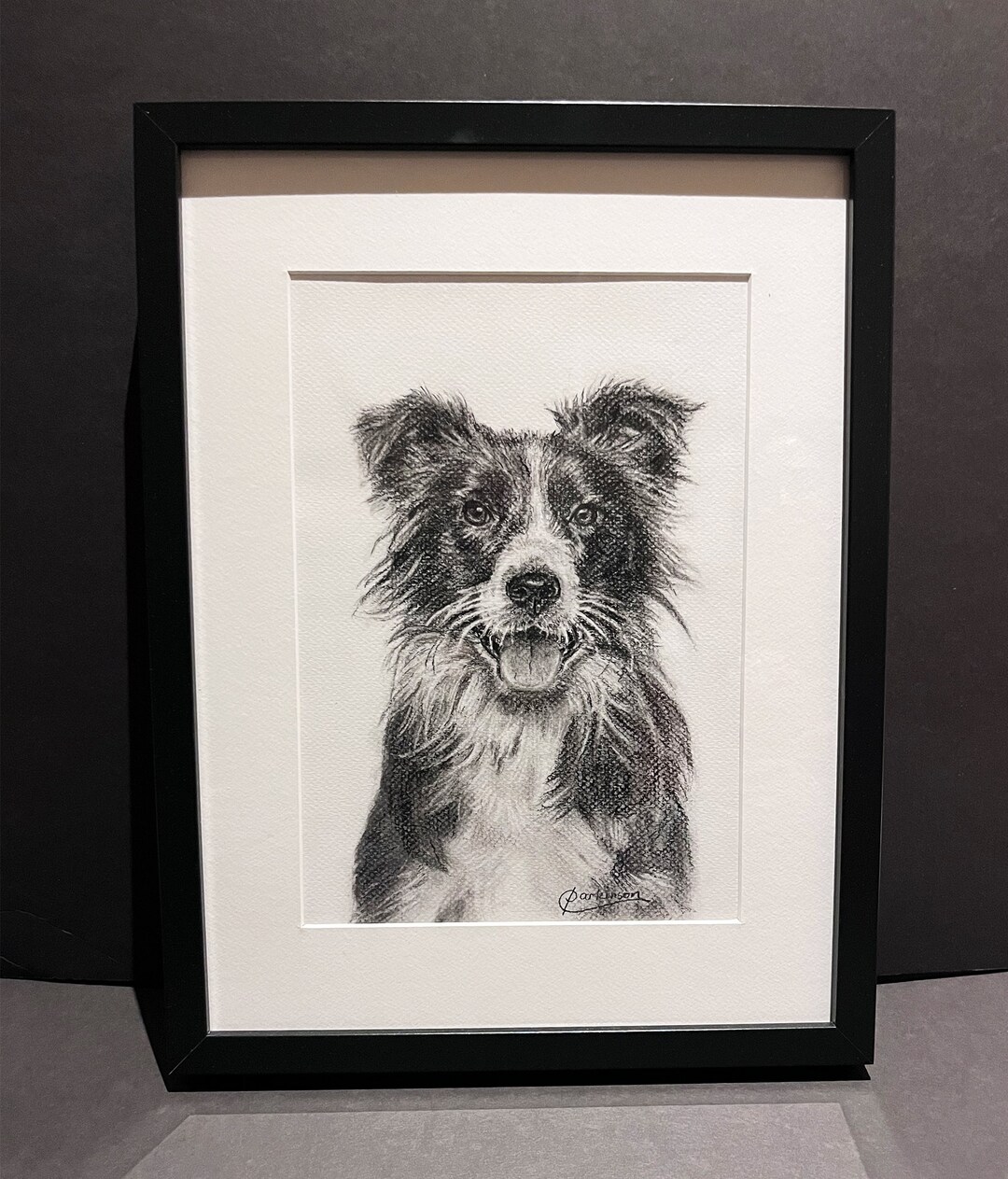 Original Artwork - Framed - Border Collie - Etsy