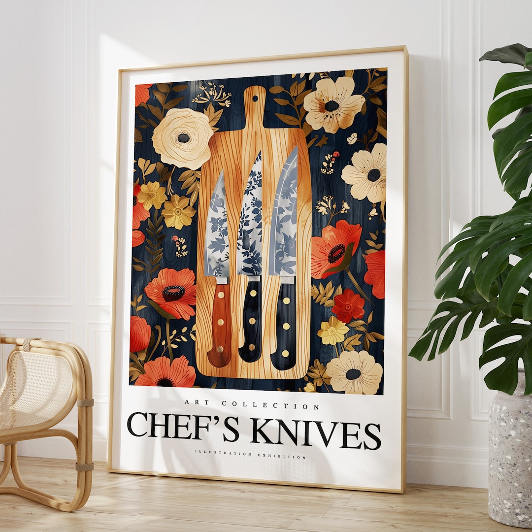 Any Colour - Chef's Knives - Kitchen Print - Kitchen Poster - Kitchen ...