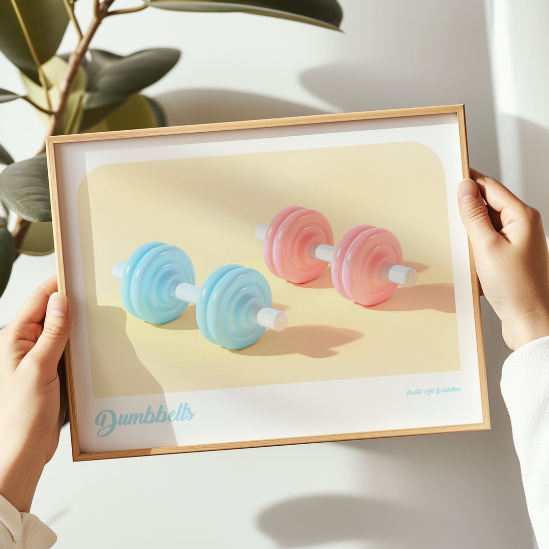 Dumbbells Landscape Print, Dumbbells Poster, Dumbbells Wall Art, Items ...