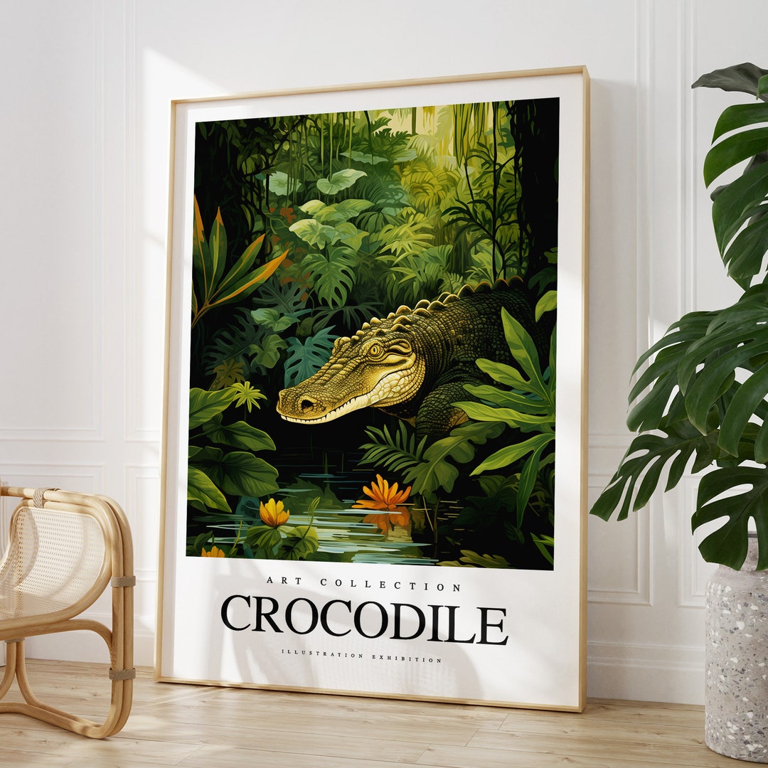 Any Colour - the Crocodile Print - the Crocodile Poster - Vintage Print ...
