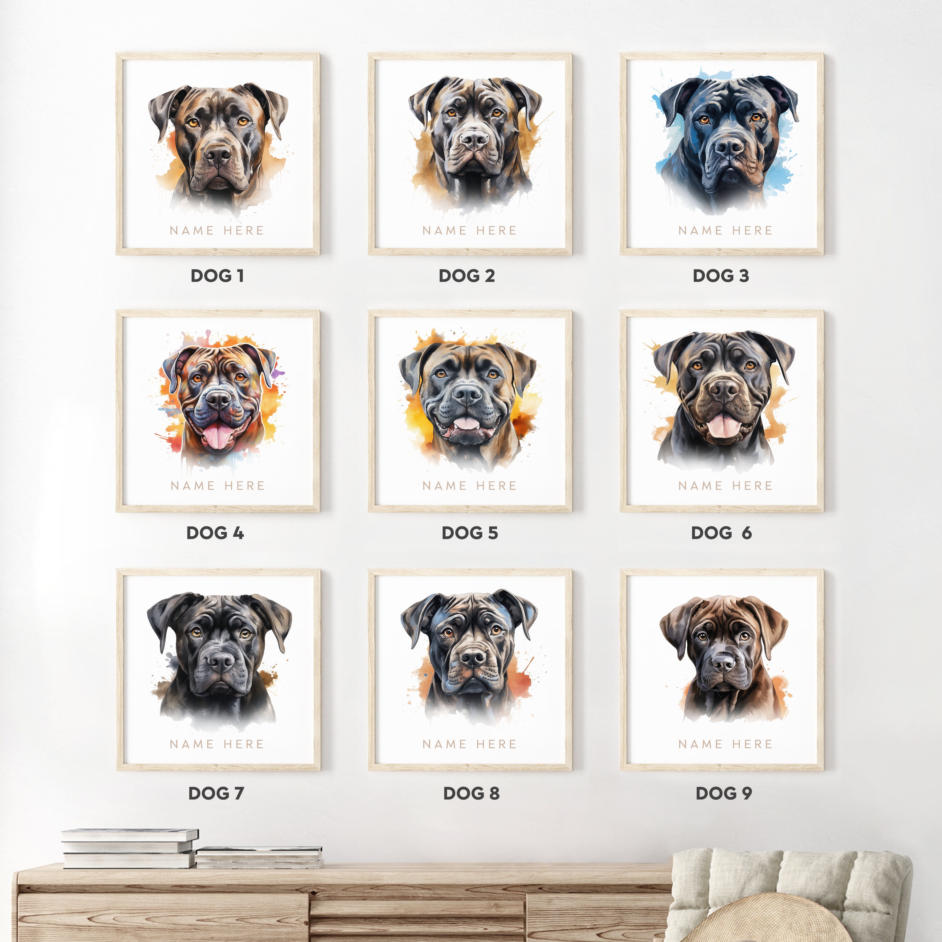 Custom Dog Poster Cane Corso Poster Cane Corso Dog Print Cane Corso ...