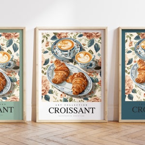Any Colour - Croissant - Bakery Print - Bakery Poster - Bakery Art ...