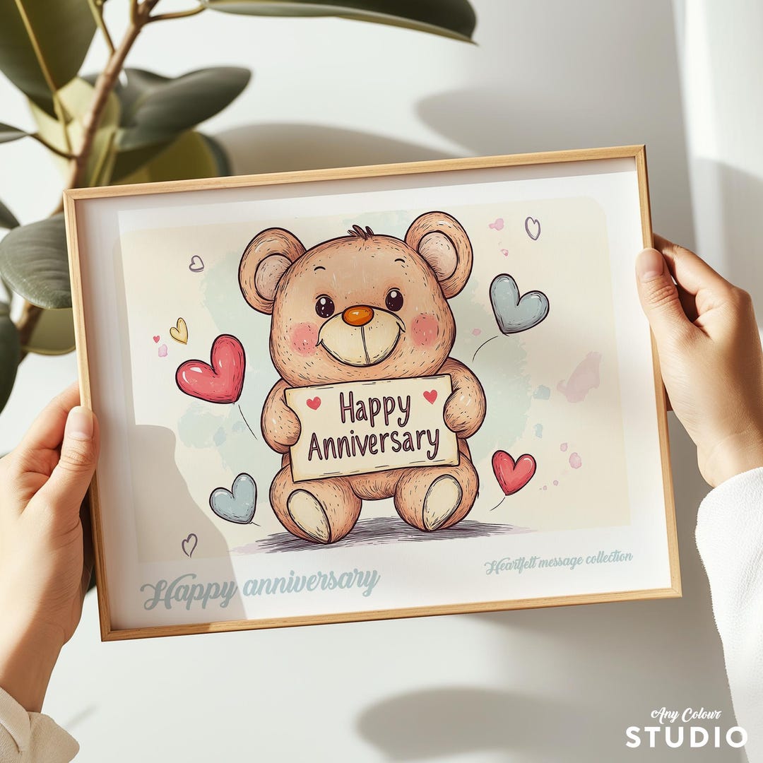 Personalised Text, Teddy Bear Message Poster, Teddy Bear Message Print ...