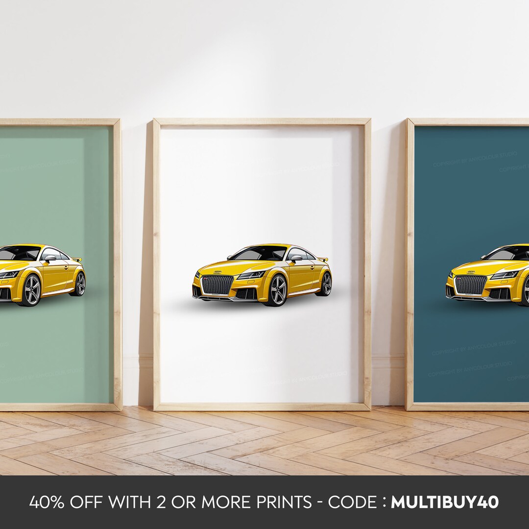 Any Colour - Audi TT Poster - Audi TT Print - Audi TT Art - Any Size - Etsy