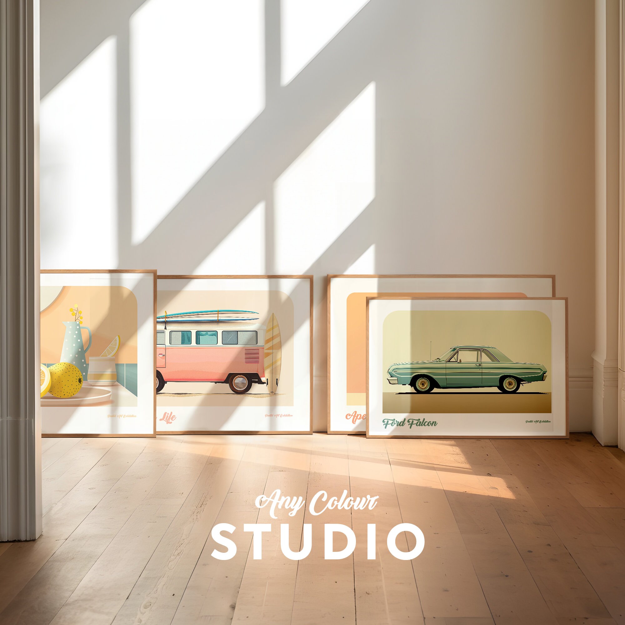 Ford Falcon Landscape Print, Ford Poster, Ford Wall Art, Ford Painting ...