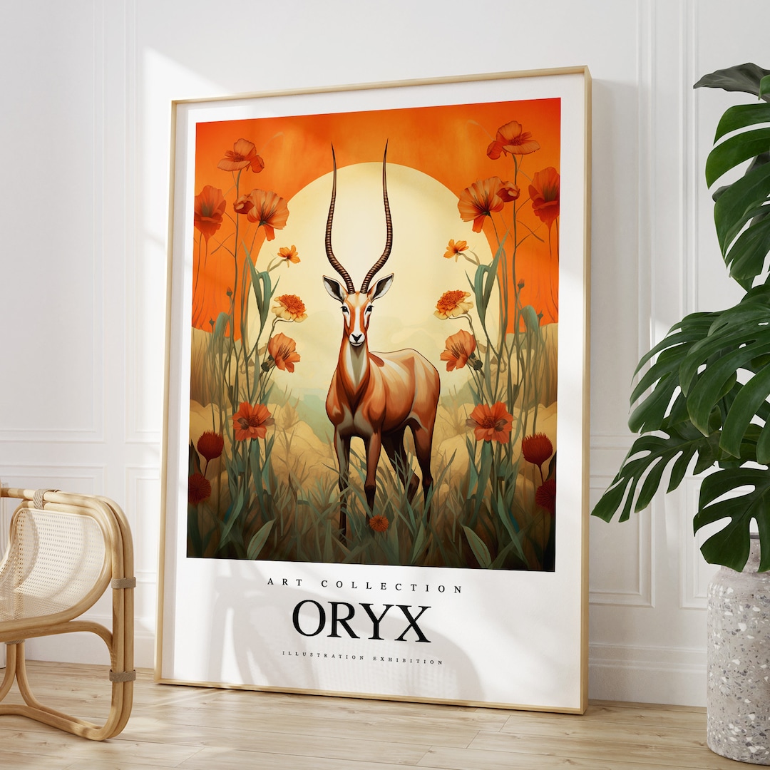 Any Colour - the Oryx Print - the Oryx Poster - Vintage Print - Any ...