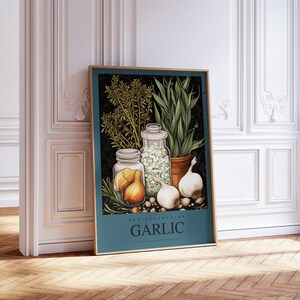 Any Colour - Garlic Print - Garlic Poster - Garlic Art - Kitchen Print ...