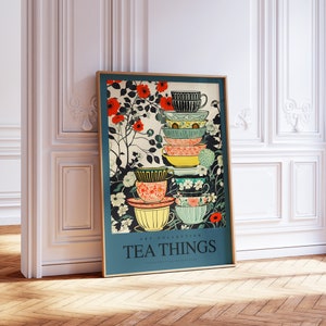 Any Colour - Tea Things - Kitchen Print - Kitchen Poster - Kitchen Art ...