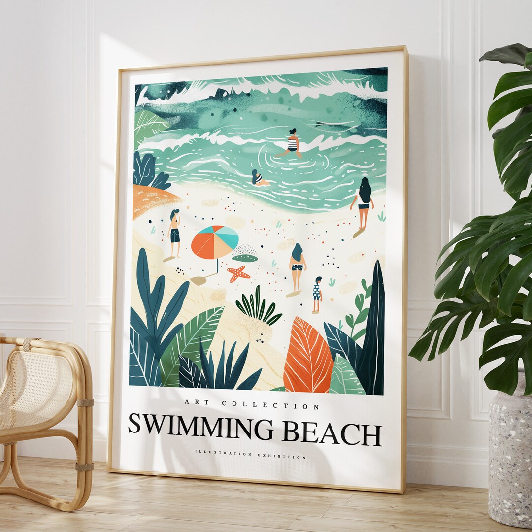 Any Colour - Beach Print - Beach Poster - Beach Art - Travel Poster ...