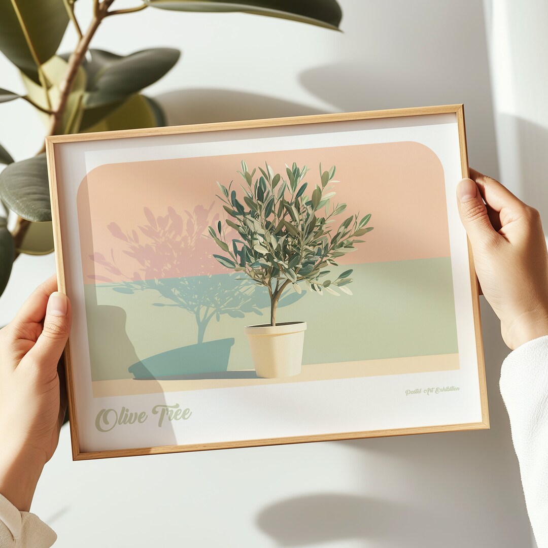 Olive Tree Plant Landscape Print, Olive Tree Poster, Olive Tree Wall ...