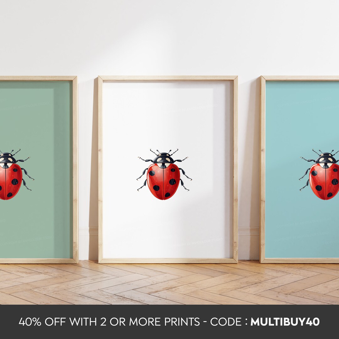 Any Colour - Lady Bug Print - Lady Bug Poster - Lady Bug Art - Lady Bug ...