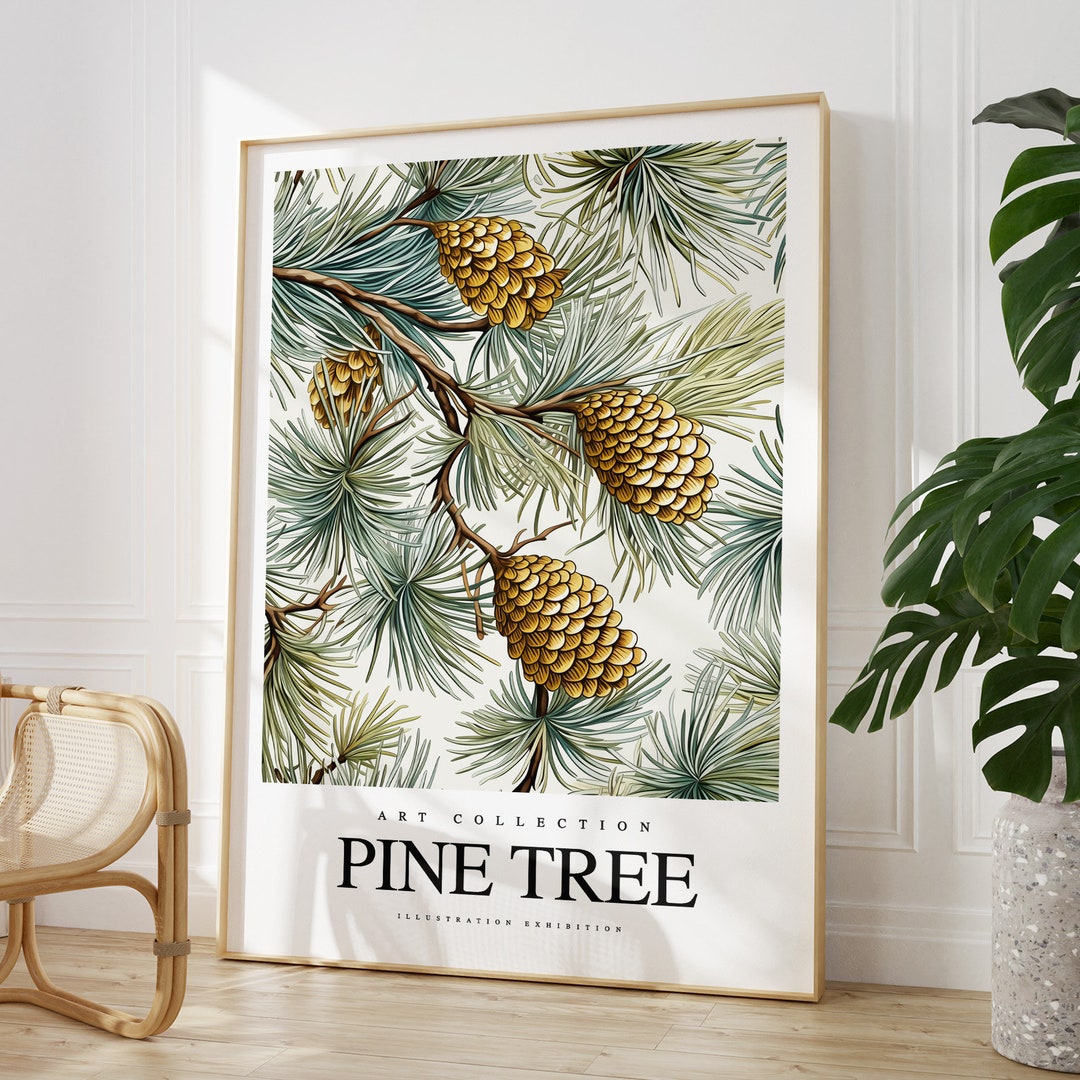 Any Colour - Pine Tree Print - Pine Tree Poster - Pine Tree Art ...