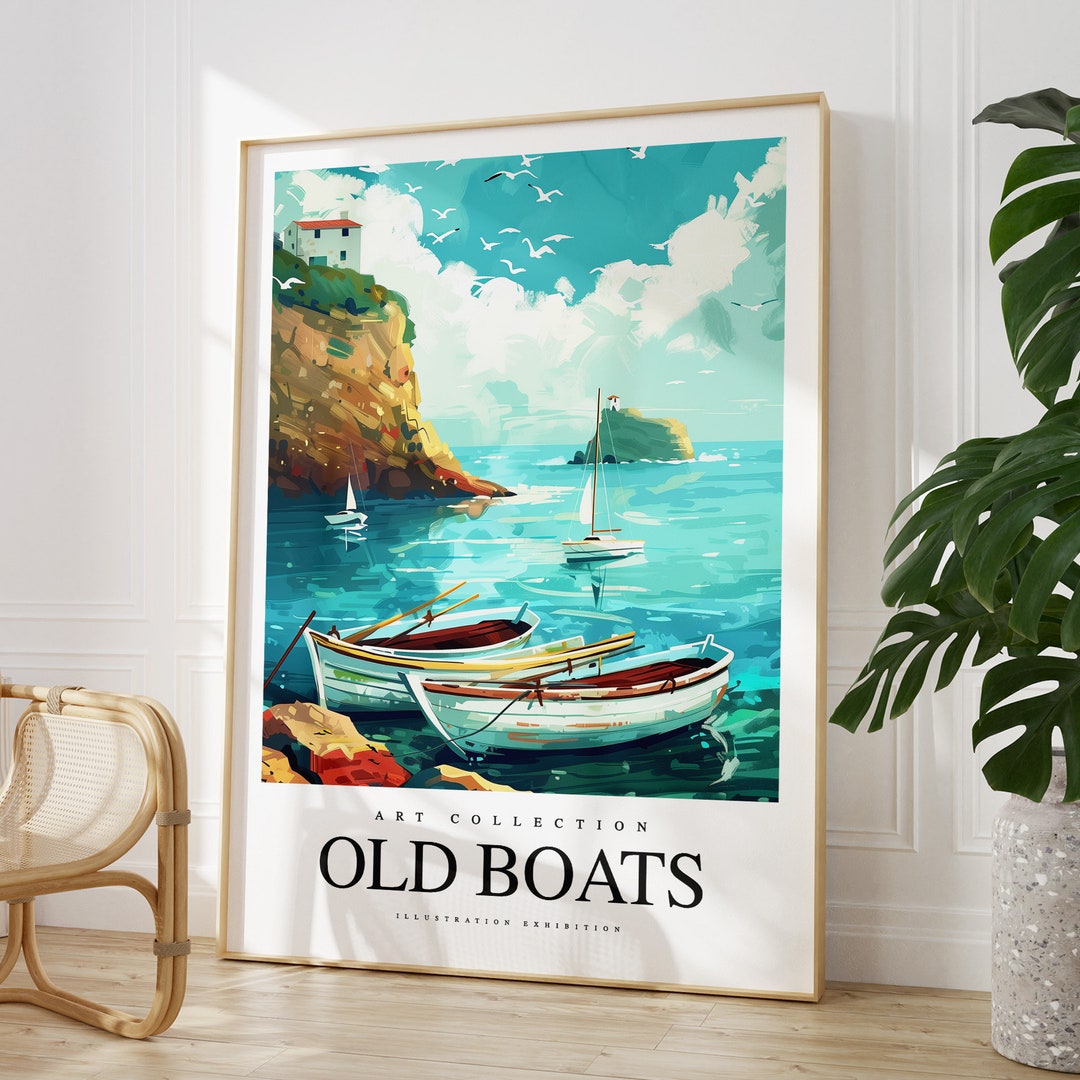Any Colour - Boats Print - Boats Poster - Boats Art - Travel Poster ...